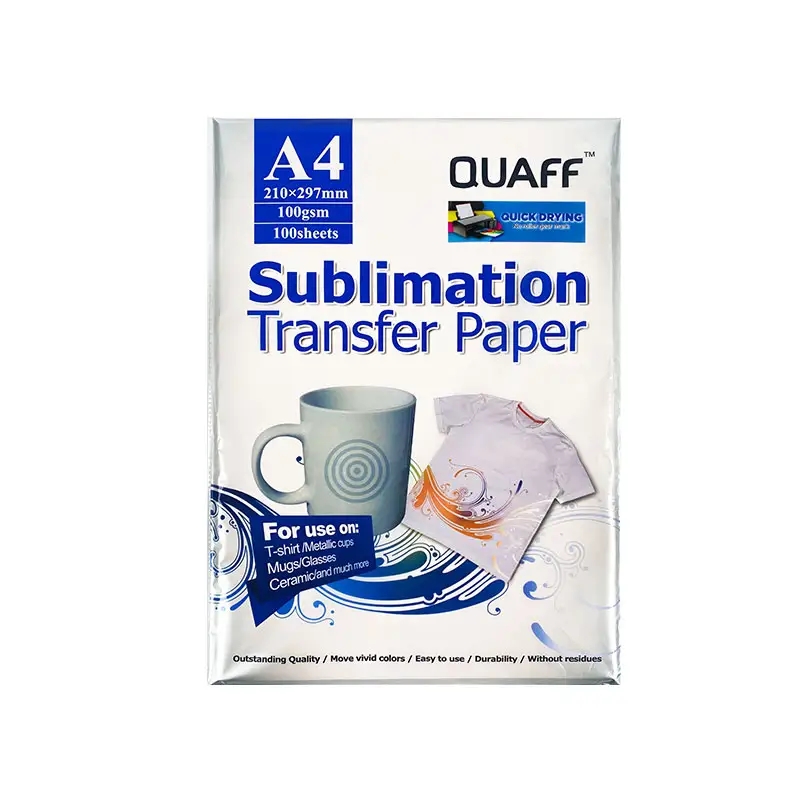 A4 Quaff Sublimation Paper – Instant Dry, 100 Sheets (600g)